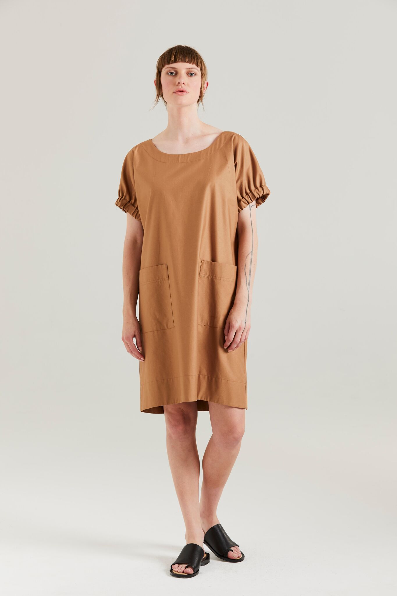 Poplin Dress – Tobacco | Notion